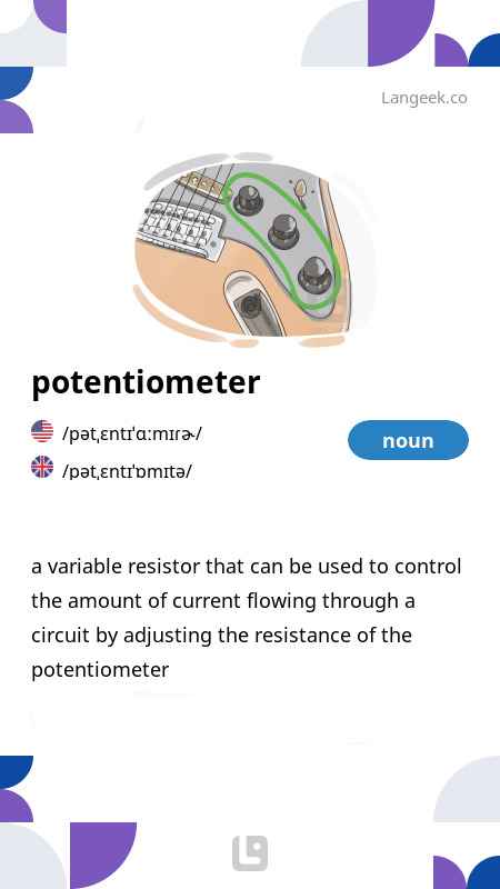 Definition & Meaning of "Potentiometer" | Picture Dictionary