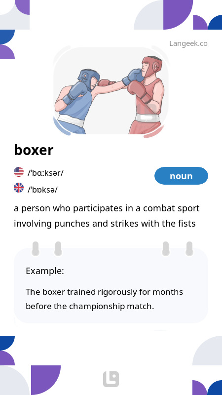 Definition & Meaning of "Boxer" | Picture Dictionary