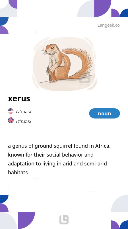 Definition & Meaning of "Xerus" | LanGeek