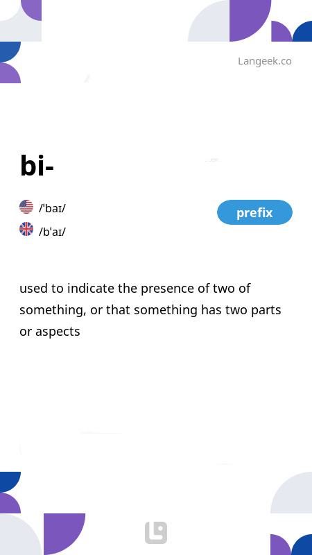 Definition & Meaning of "Bi" | Picture Dictionary