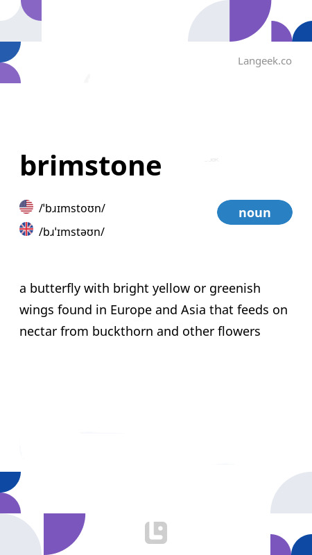 Definition & Meaning of "Brimstone" | LanGeek