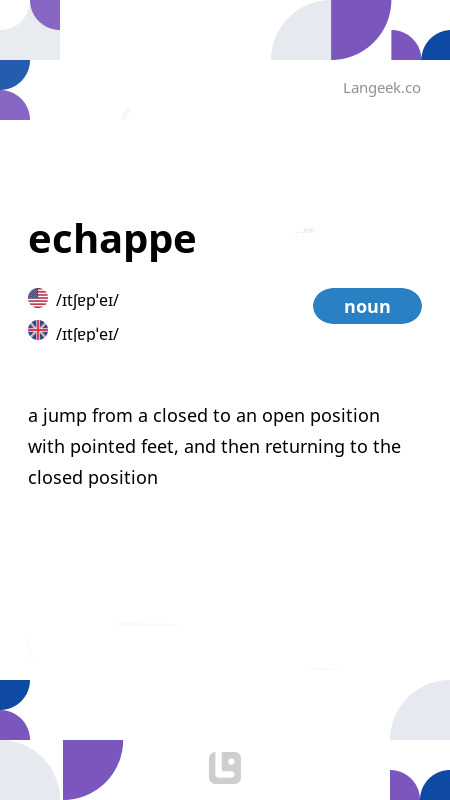 Definition & Meaning of "Echappe" | Picture Dictionary