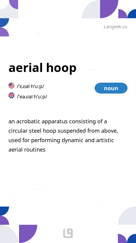 Definition & Meaning of "Aerial hoop" | Picture Dictionary