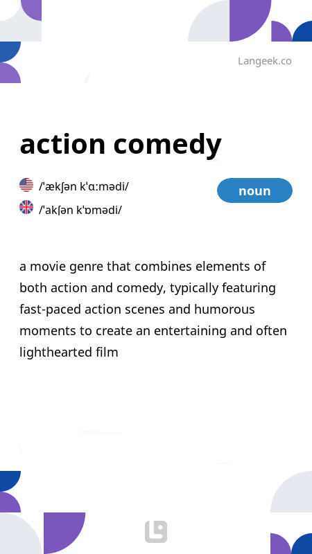 Definition & Meaning of "Action comedy" | Picture Dictionary