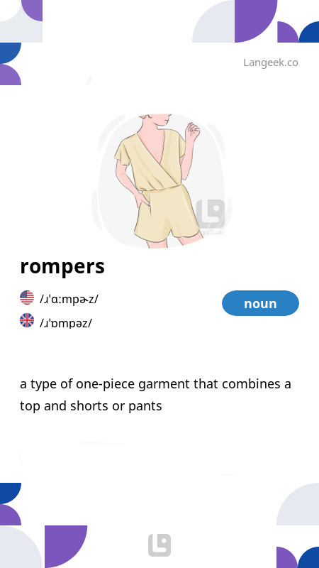 Definition & Meaning of "Rompers" | LanGeek