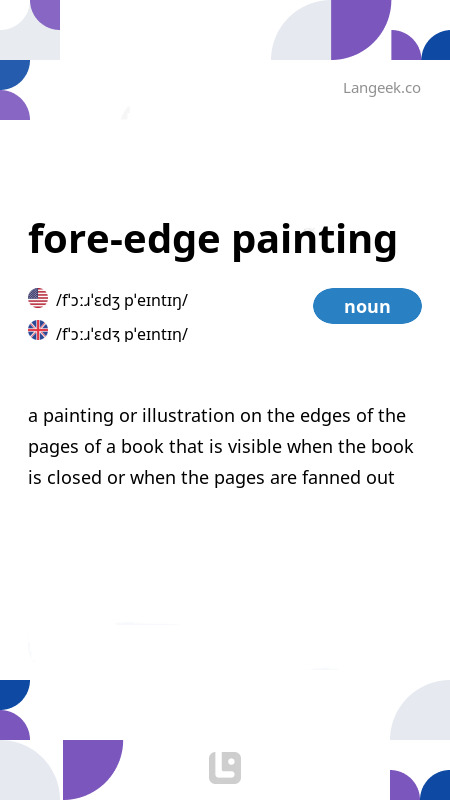 Definition & Meaning of "Fore-edge painting" | Picture Dictionary