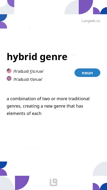 Definition & Meaning of "Hybrid genre" | Picture Dictionary
