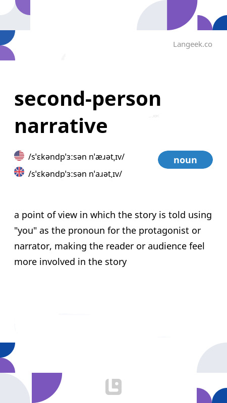Definition & Meaning of "Second-person narrative" | Picture Dictionary