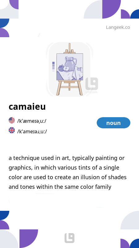 Definition & Meaning of "Camaieu" | Picture Dictionary