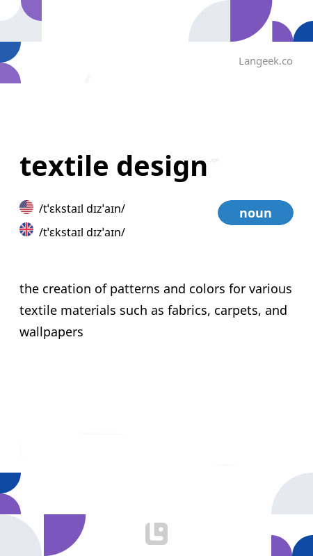 Definition & Meaning of "Textile design" | Picture Dictionary