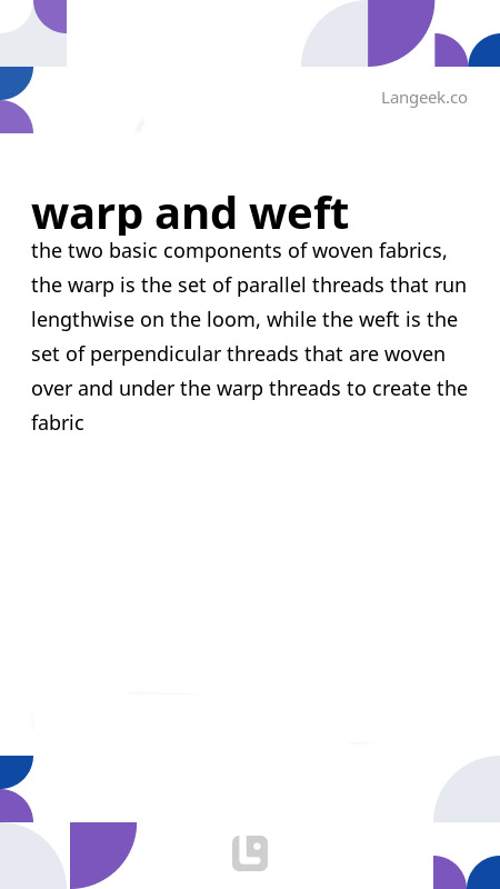 Definition & Meaning of "Warp and weft" | Picture Dictionary
