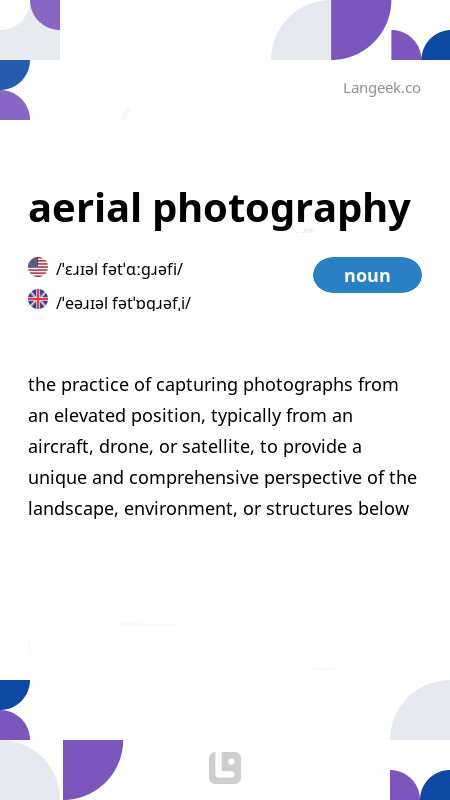 Definition & Meaning of "Aerial photography" | Picture Dictionary
