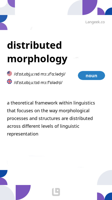 Definition & Meaning of "Distributed morphology" | Picture Dictionary
