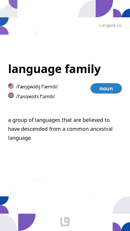 Definition & Meaning of "Language family" | Picture Dictionary