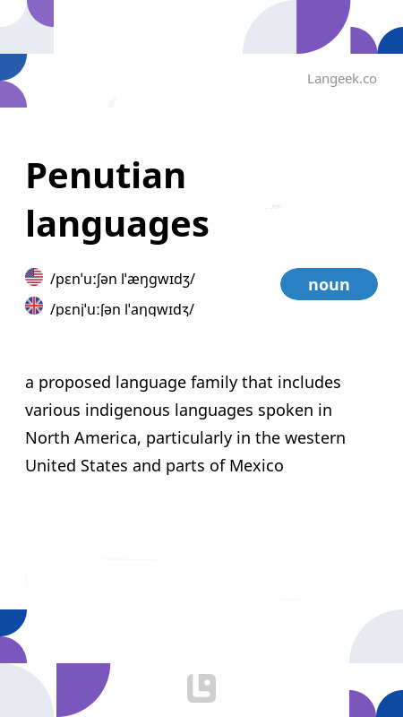 Definition & Meaning of "Penutian languages" | Picture Dictionary