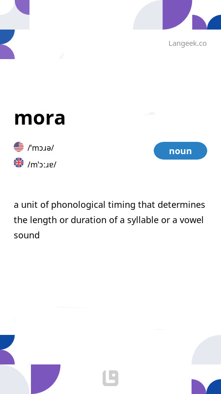 Definition & Meaning of "Mora" | Picture Dictionary