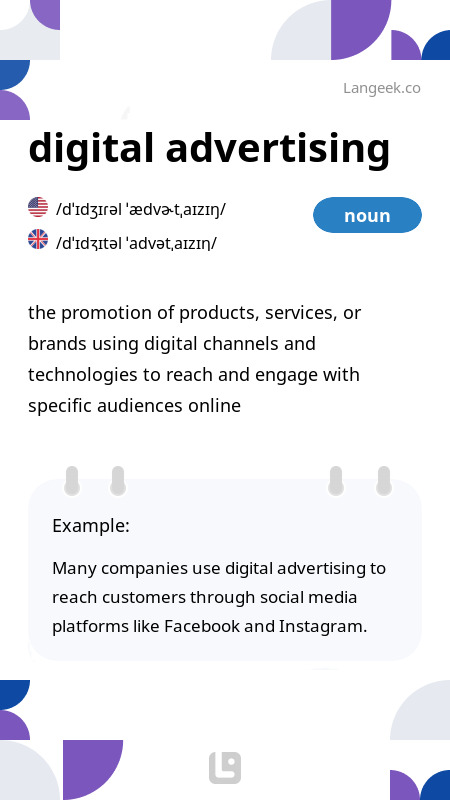 Definition & Meaning of "Digital advertising" | Picture Dictionary
