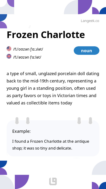 Definition & Meaning of "Frozen charlotte" | Picture Dictionary