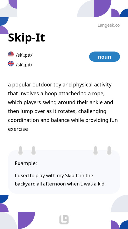 Definition & Meaning of "Skip-it" | Picture Dictionary