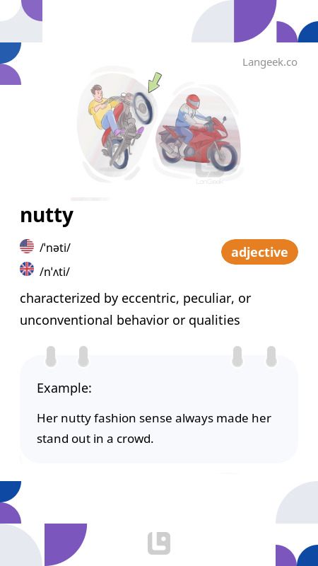 Definition & Meaning of "Nutty" | Picture Dictionary