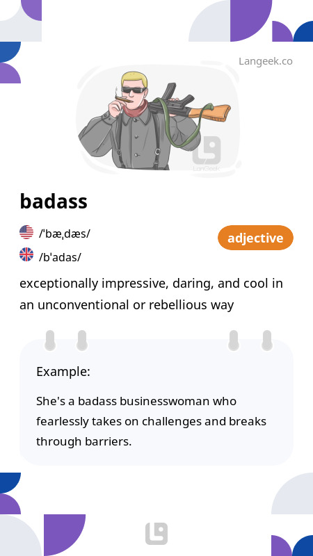 Definition & Meaning of "Badass" | Picture Dictionary