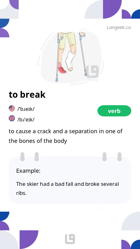 Definition & Meaning of "Break" | Picture Dictionary