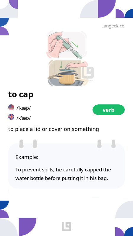 Definition & Meaning of "Cap" | Picture Dictionary
