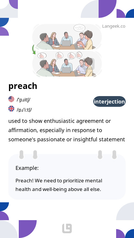 Definition & Meaning of "Preach" | Picture Dictionary