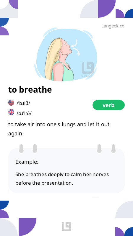 Definition & Meaning of "Breathe" | Picture Dictionary