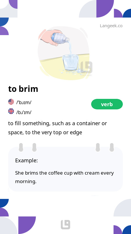 Definition & Meaning of "Brim" | Picture Dictionary