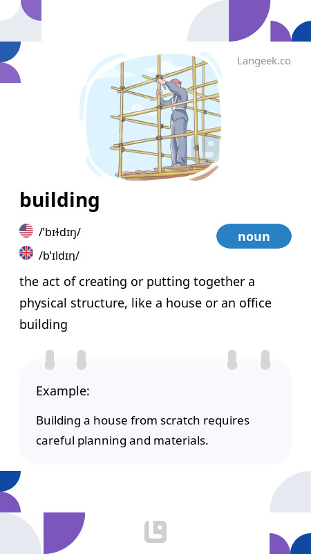Definition & Meaning of "Building" | Picture Dictionary