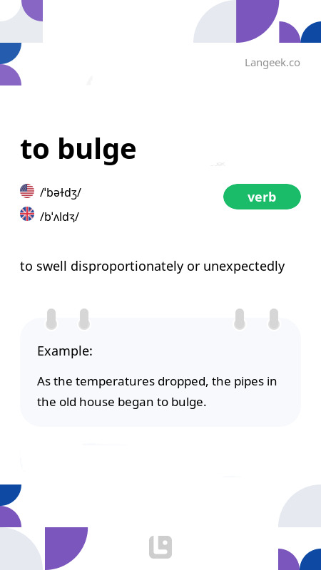 Definition & Meaning of "Bulge" | Picture Dictionary