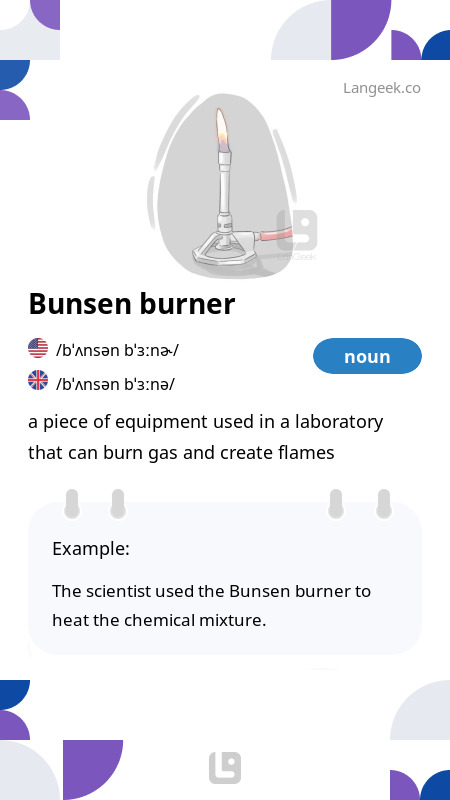 Definition & Meaning of "Bunsen burner" | Picture Dictionary
