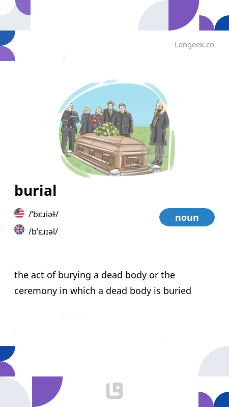 Definition & Meaning of "Burial" | Picture Dictionary