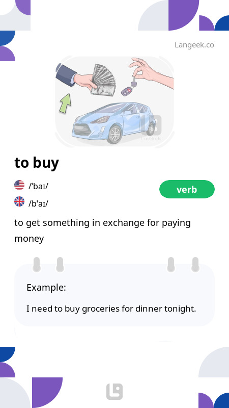 Definition & Meaning of "Buy" | Picture Dictionary