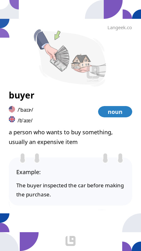 Definition & Meaning of "Buyer" | Picture Dictionary