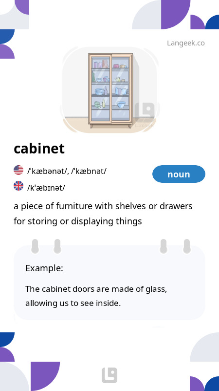 Definition & Meaning of "Cabinet" | LanGeek