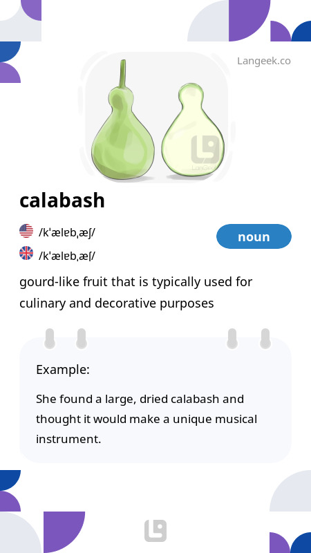 Definition & Meaning of "Calabash" | Picture Dictionary