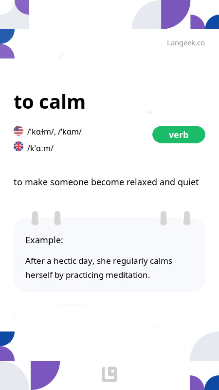 Definition & Meaning of "Calm" | Picture Dictionary