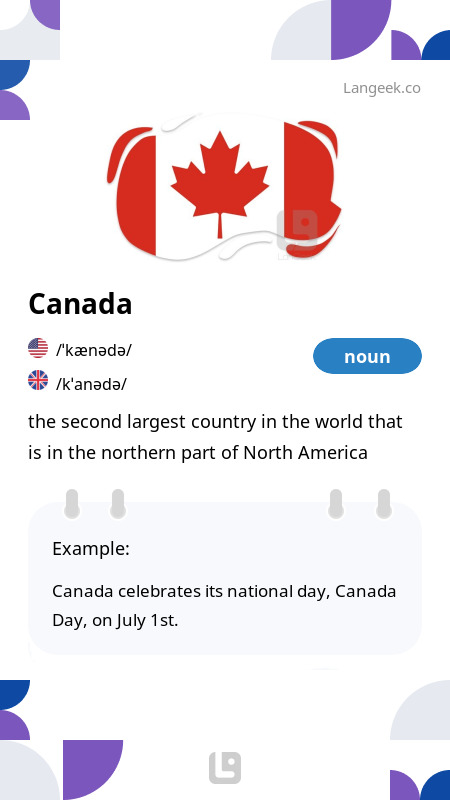 Definition & Meaning of "Canada" | Picture Dictionary