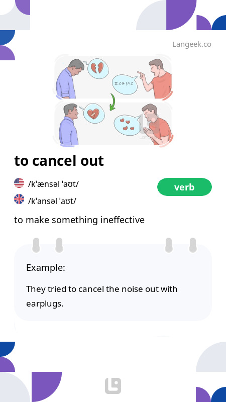 Definition & Meaning of "Cancel out" | Picture Dictionary