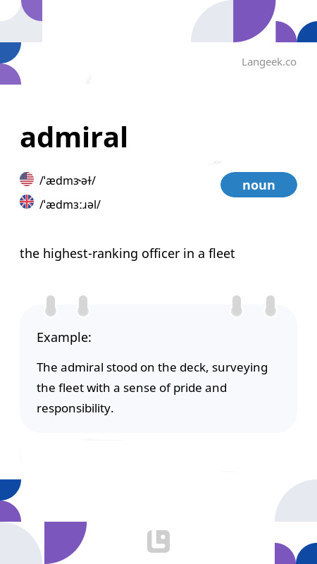 Definition & Meaning of "Admiral" | Picture Dictionary