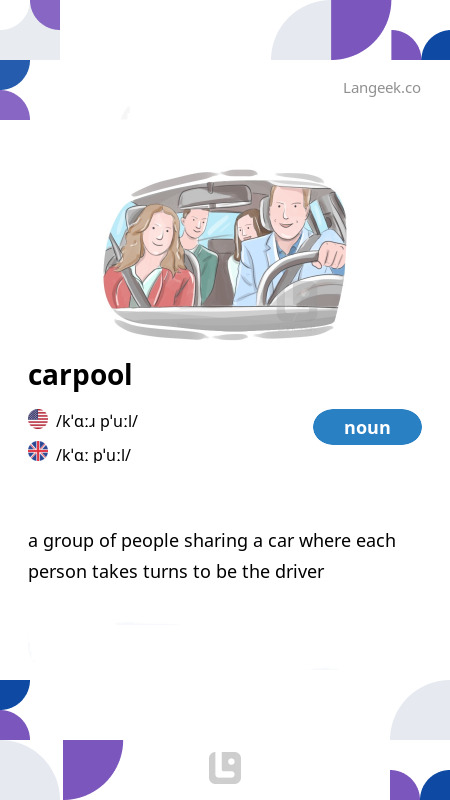 Definition & Meaning of "Carpool" | Picture Dictionary