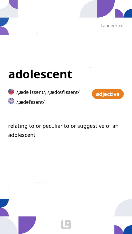 Definition & Meaning of "Adolescent" | LanGeek