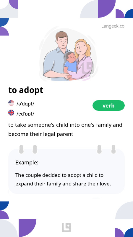 Definition & Meaning of "Adopt" | Picture Dictionary