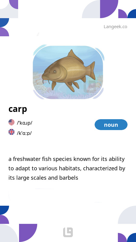 Definition & Meaning of "Carp" | LanGeek