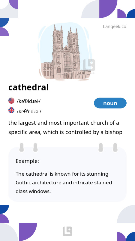 Definition & Meaning of "Cathedral" | LanGeek