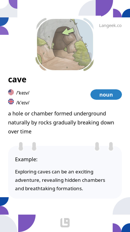 Definition & Meaning of "Cave" | Picture Dictionary