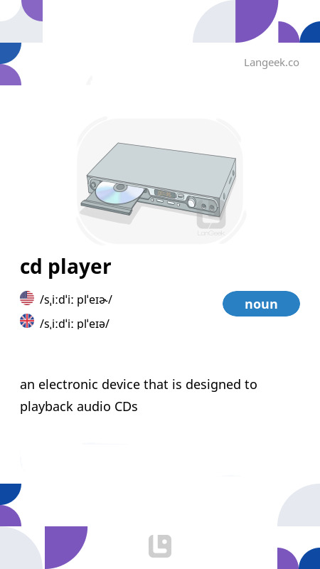 Definition & Meaning of "Cd player" | Picture Dictionary