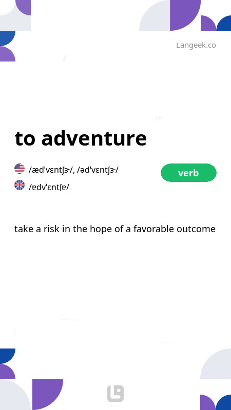 Definition & Meaning of "Adventure" | LanGeek